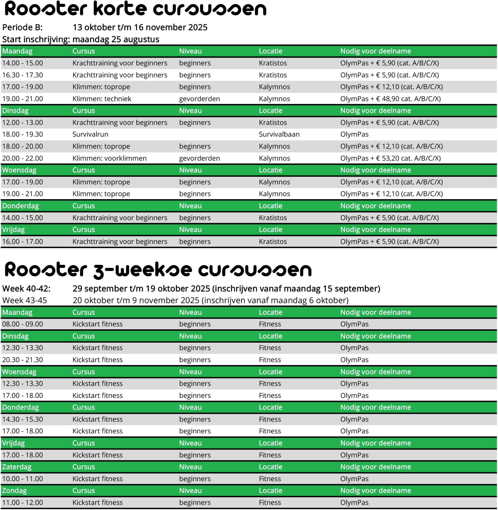 Cursusperiode B - Mijn Olympos
